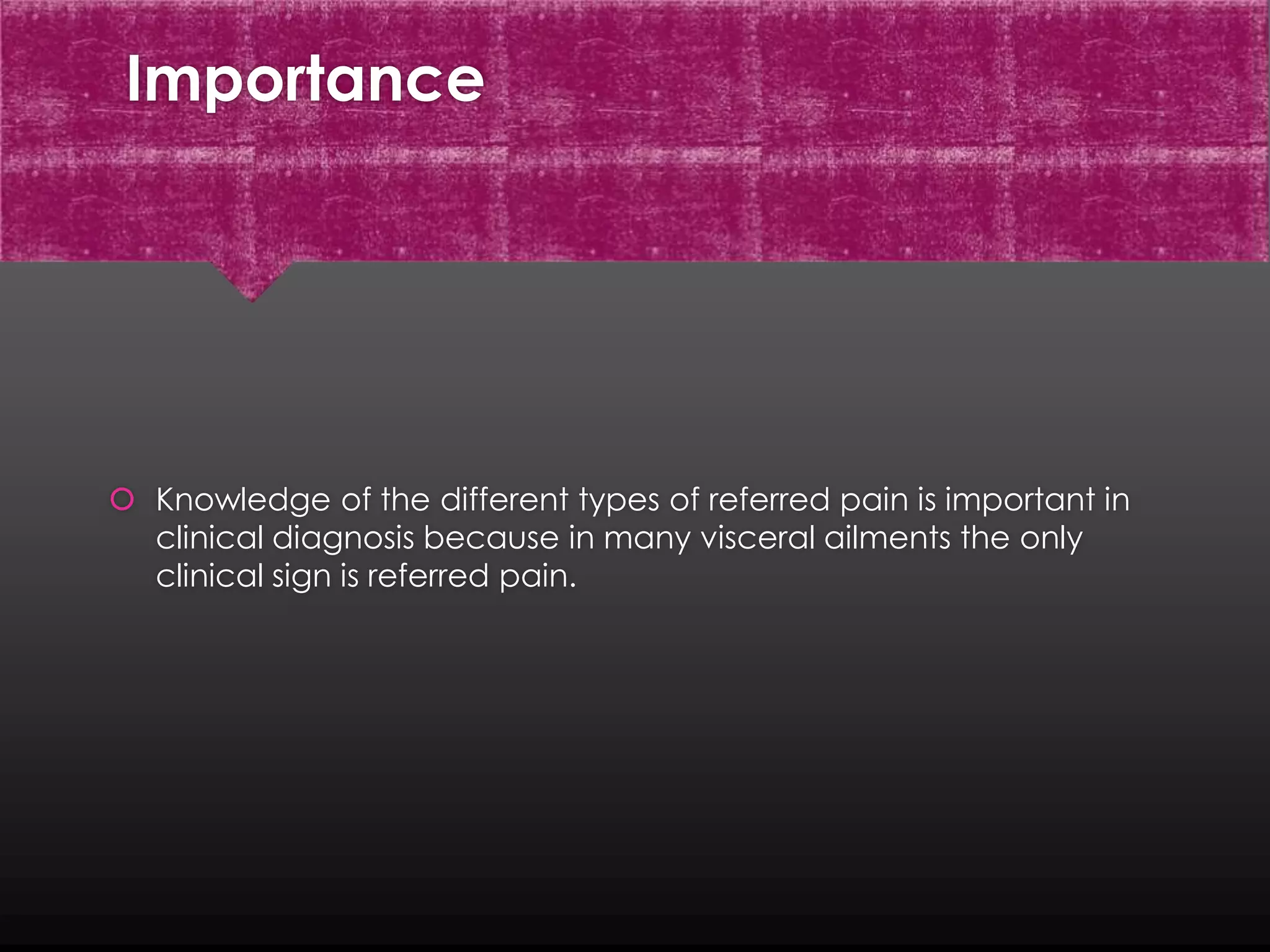Referred Pain (Physiology Seminar) | PPTX