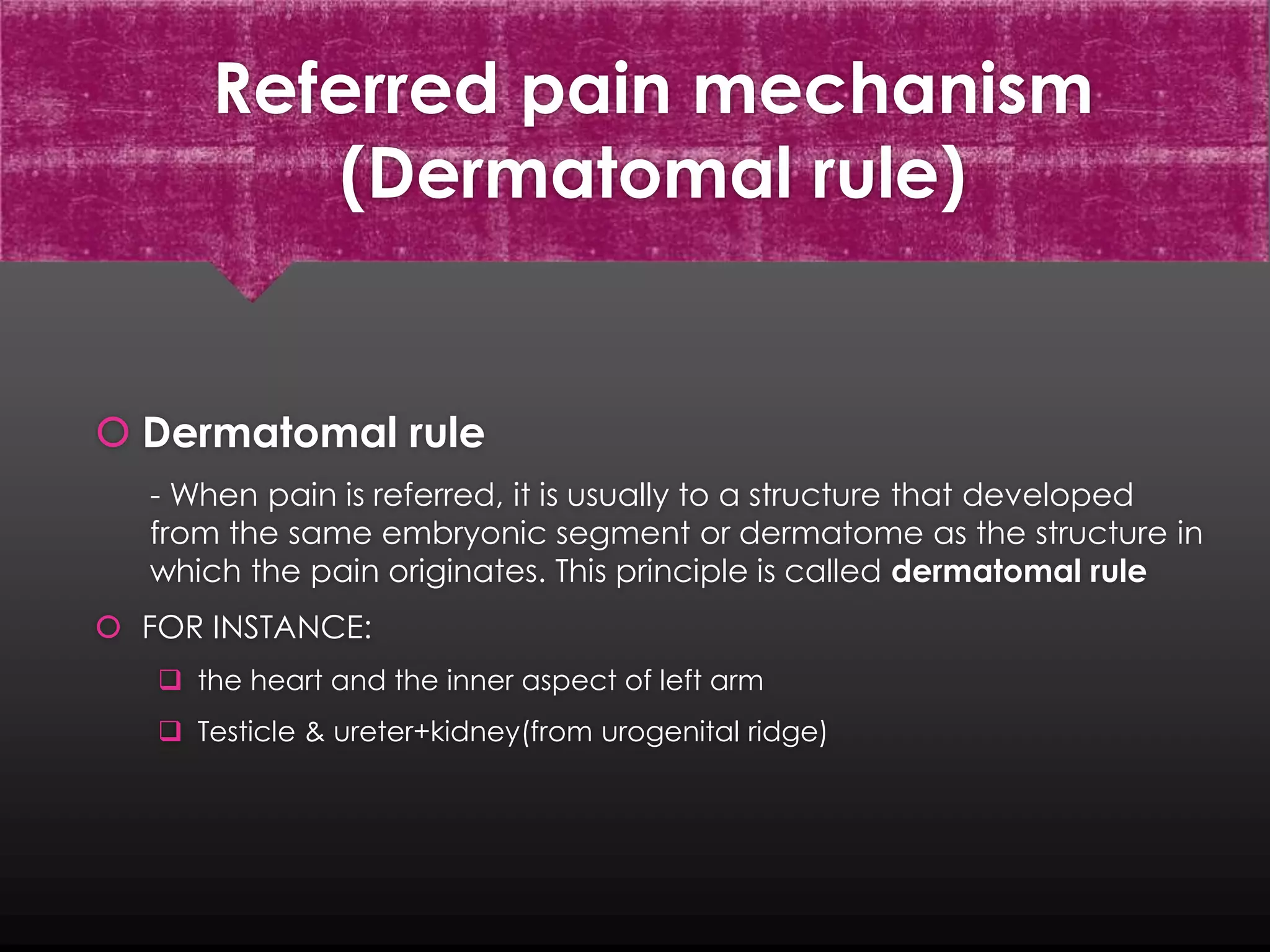 Referred Pain (Physiology Seminar) | PPTX