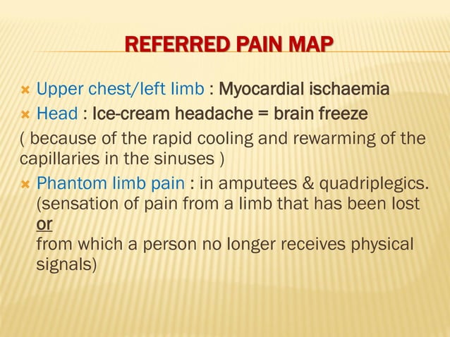 Referred pain; physiology - April 2015 | PDF