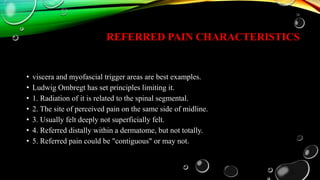 Referred pain dr ahmed | PPTX