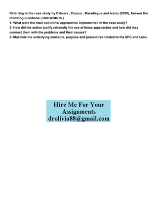 Case study solutions and approaches | PDF