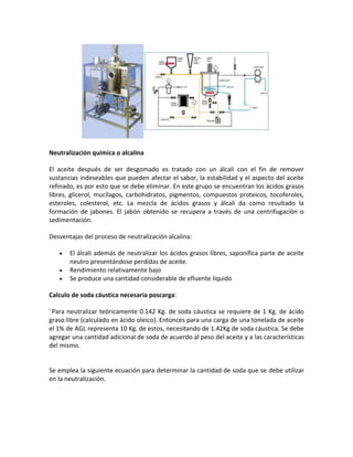 Refinacion de aceites | DOCX