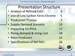 Refined Ferro Chrome | PDF