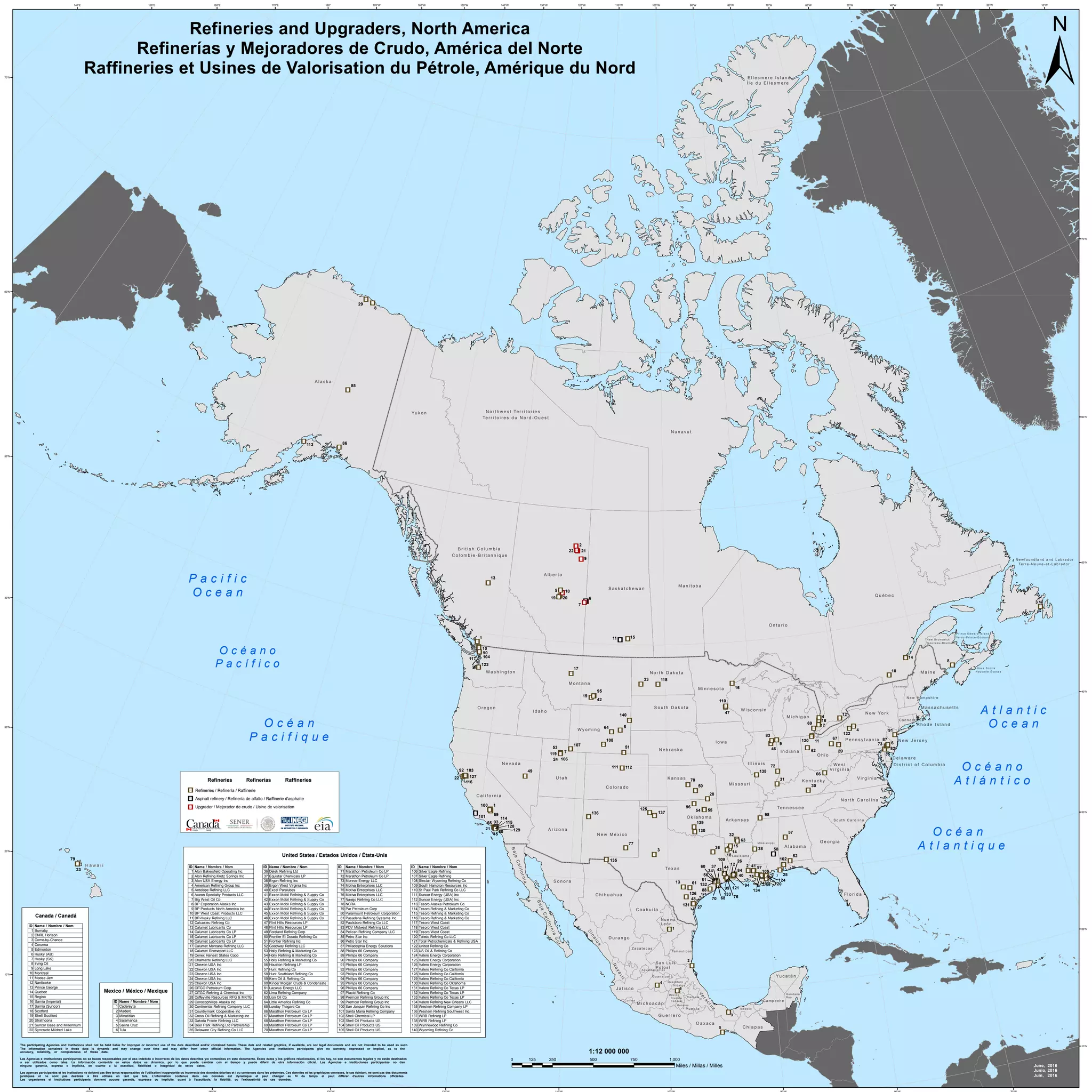 Refinerías - Refineries | PDF | North America Travel | Travel Locations