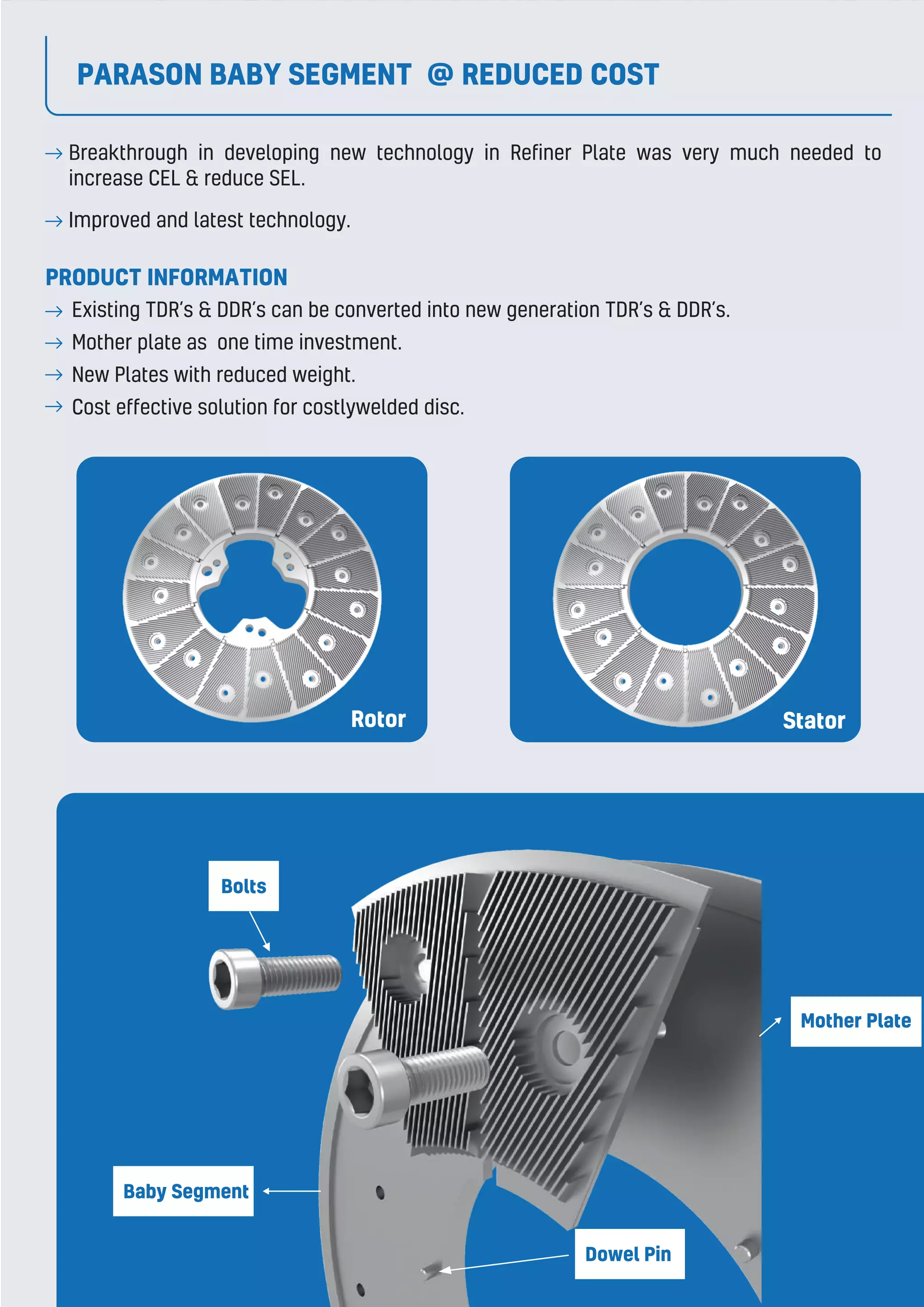 Refiner Plate - Mother Plate & Baby Segment | Pulp & Paper Industry | PDF