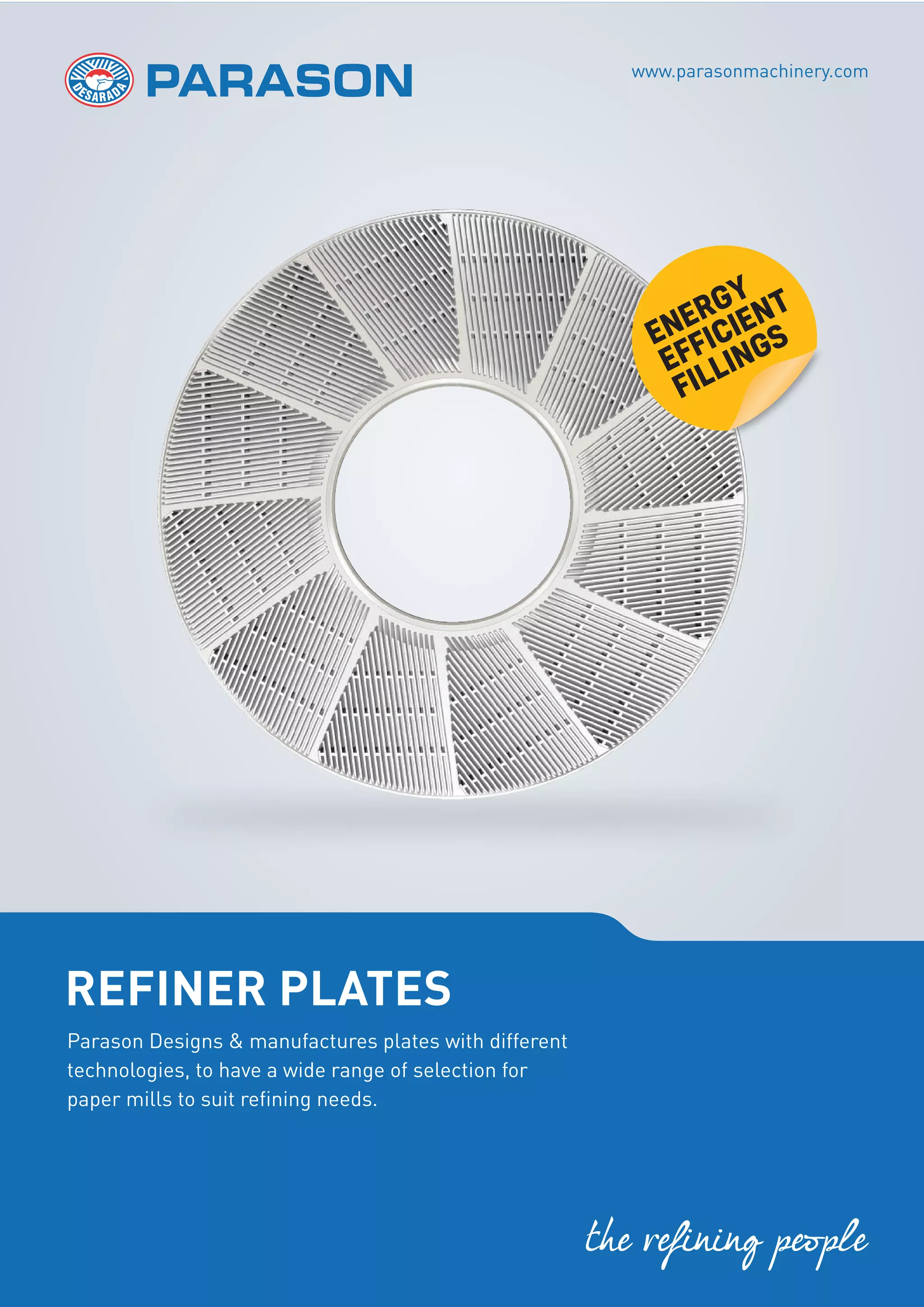 Refiner Plates For Pulp & Paper Mill - Parason Machinery | PDF