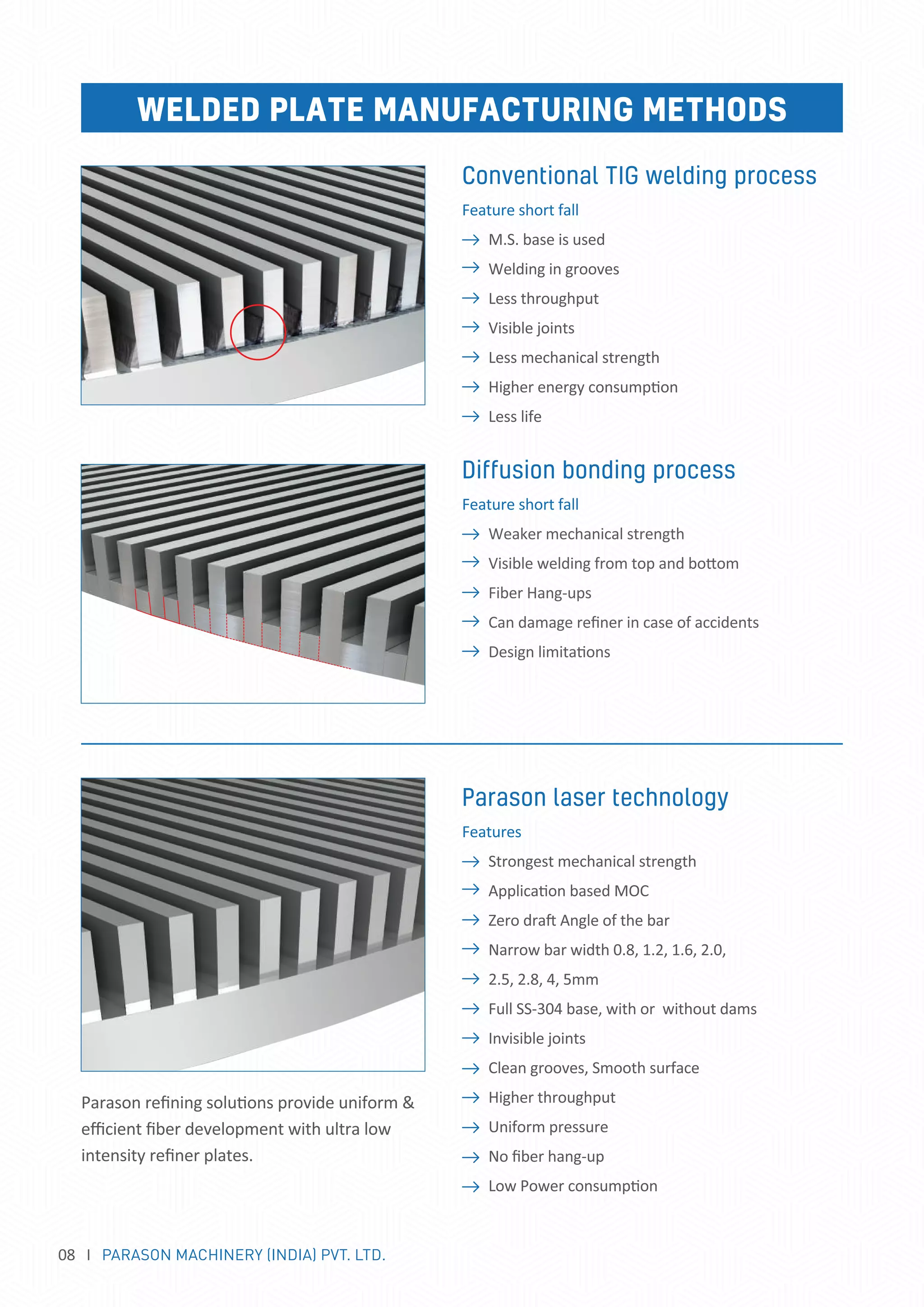 Refiner Plates For Pulp & Paper Mill - Parason Machinery | PDF