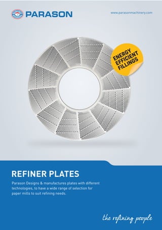 Refiner Plates For Pulp & Paper Mill - Parason Machinery | PDF