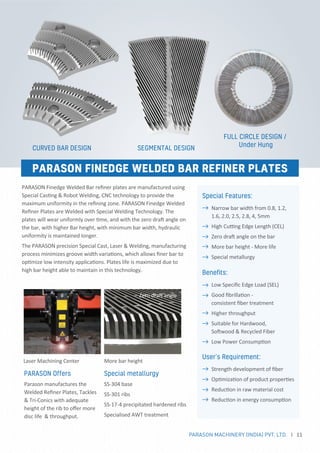 Refiner Plates For Pulp & Paper Mill - Parason Machinery | PDF