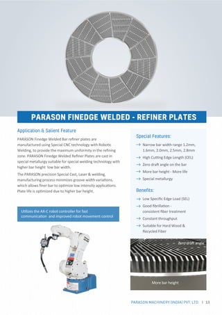 Refiner Plates For Pulp & Paper Mill - Parason Machinery | PDF