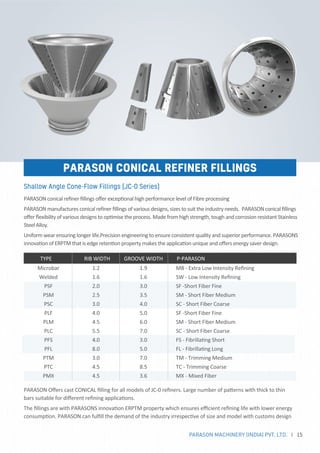 Refiner Plates For Pulp & Paper Mill - Parason Machinery | PDF
