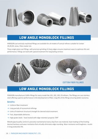 Refiner Plates For Pulp & Paper Mill - Parason Machinery | PDF