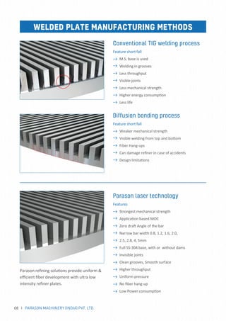 Refiner Plates For Pulp & Paper Mill - Parason Machinery | PDF