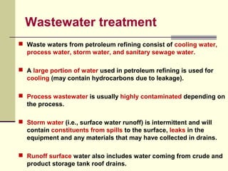 WASTE WATER TREATMENT REFINERIES | PPT