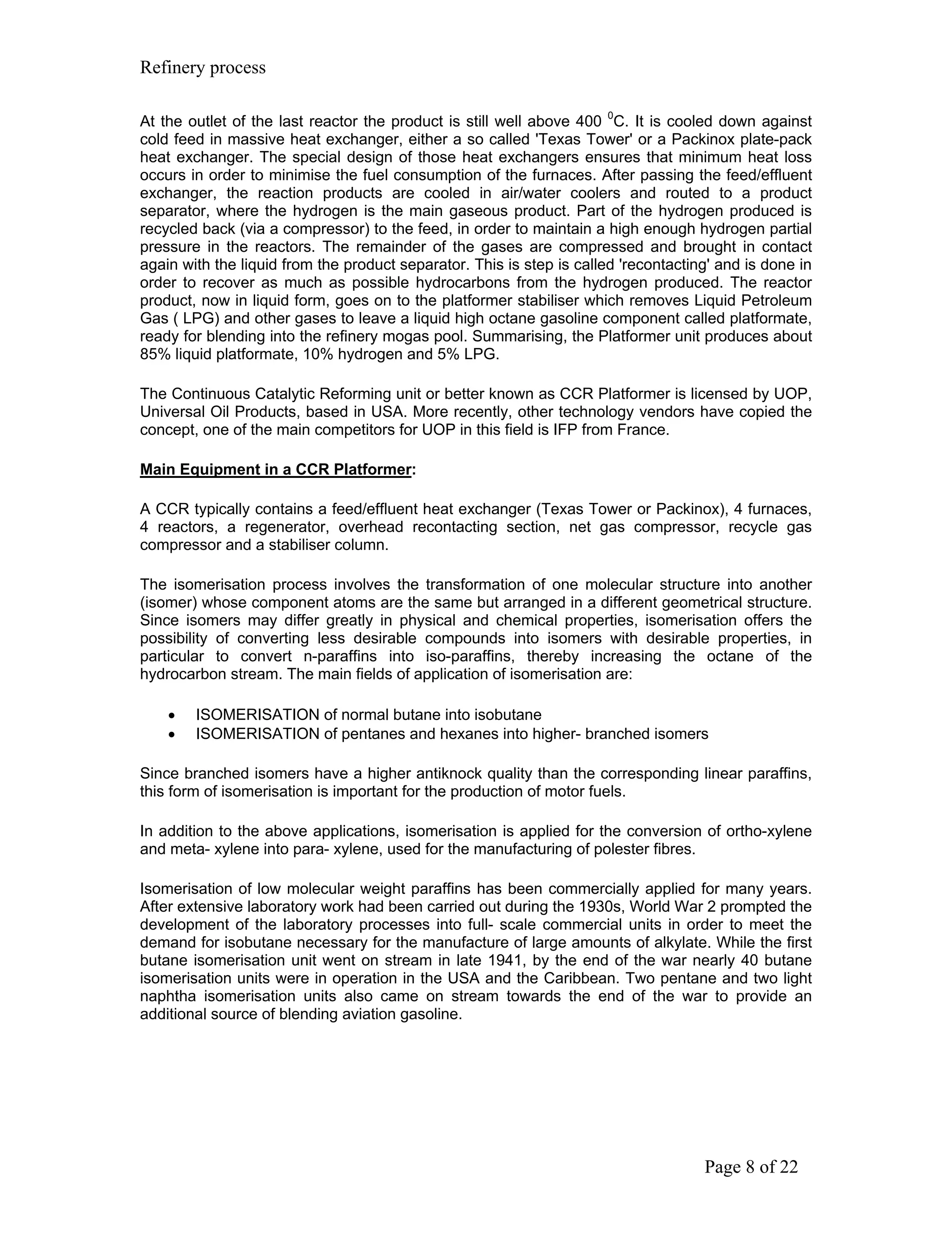 Refinery process-description | PDF