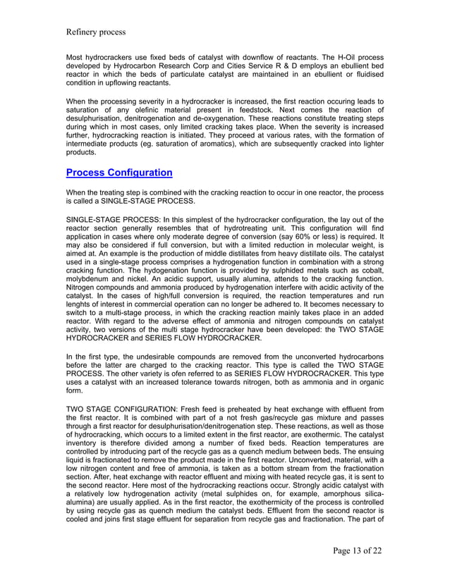 Refinery process-description | PDF