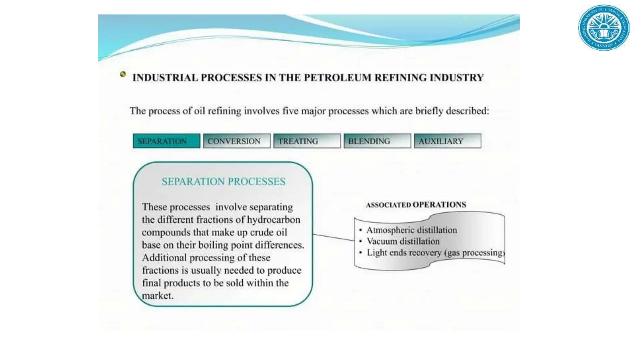 Refinery Process description and dipiction | PPT