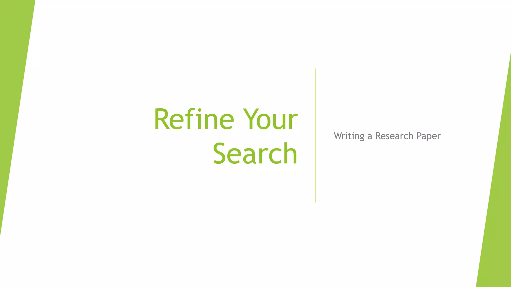 Refine your search | PPTX | Science