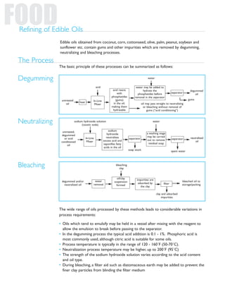 Food Industry Case Study: Refining Edible Oils | PDF