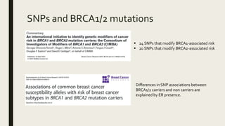 Refining Breast Cancer Risk Stratification | PPT