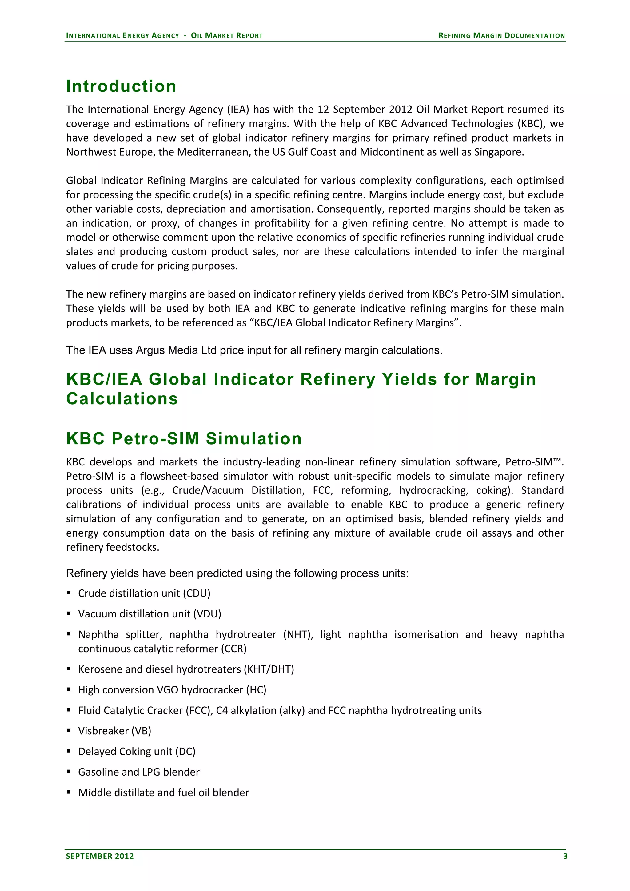 Refining margin supplement_omraug_12_sep2012 | PDF