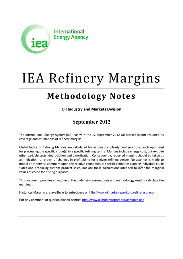 Refining margin supplement_omraug_12_sep2012 | PDF