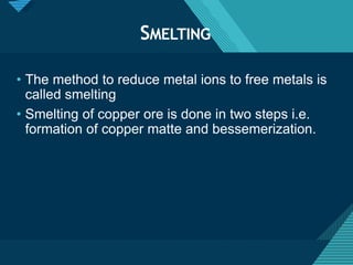 Refining of copper | PPT