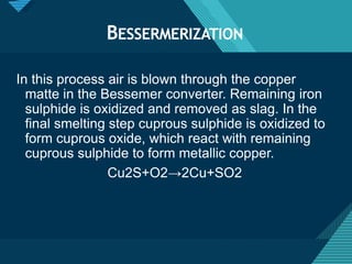Refining of copper | PPT