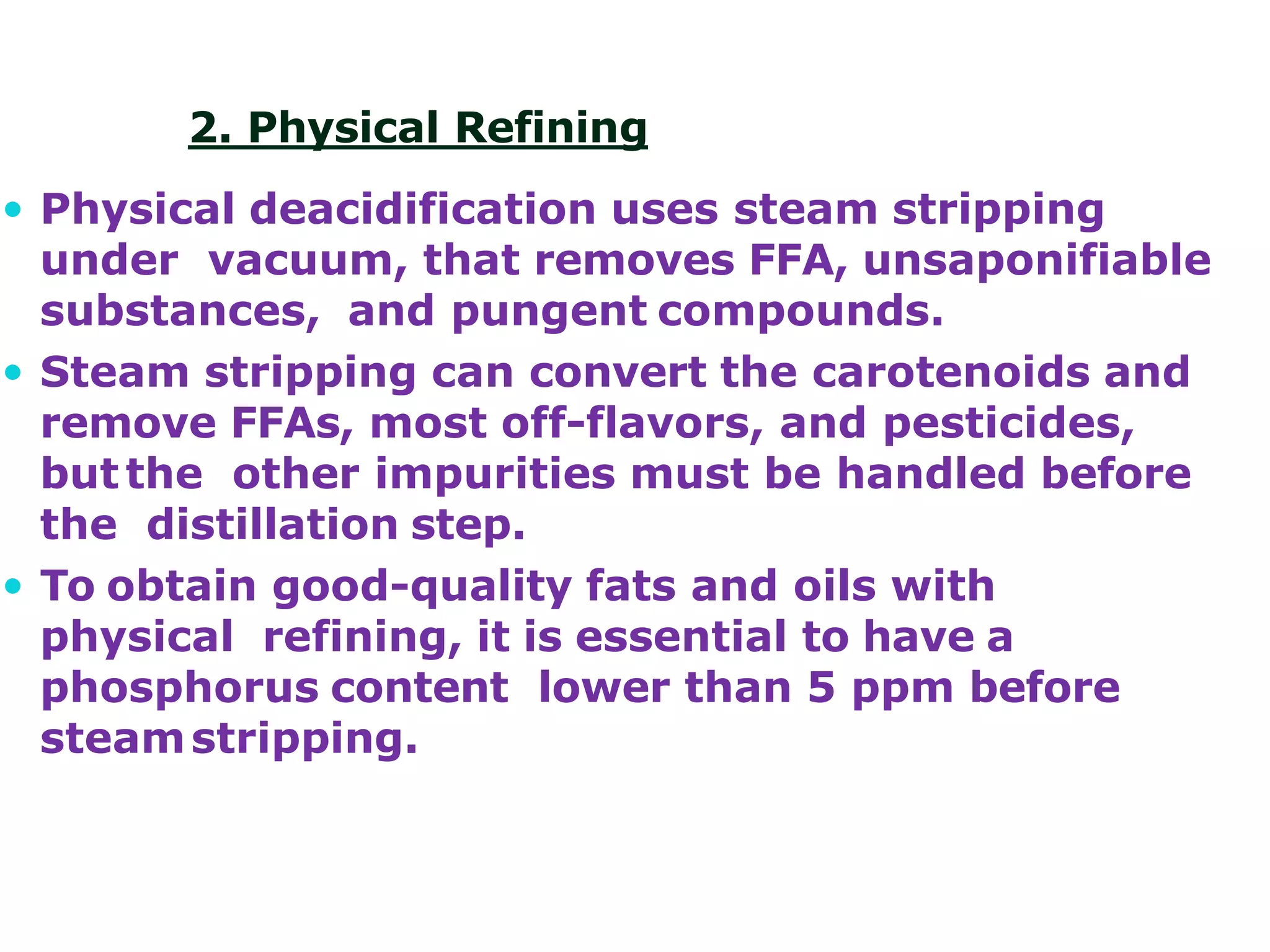 Refining of fats and oils | PDF