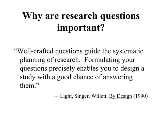 Refining research question2010 | PPT