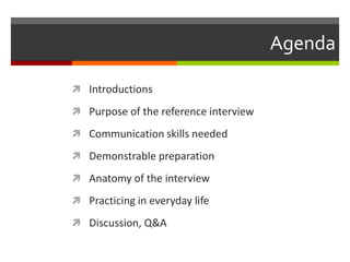 Conducting a Great Reference Interview | PPT