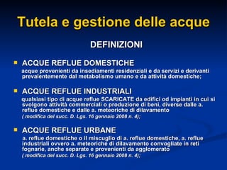 Acque reflue | PPT