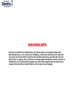 Refleccion y refraccion | DOCX