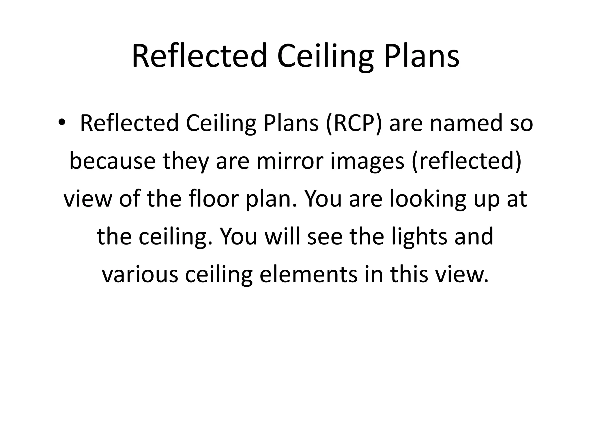 Reflected ceiling plans RCP | PPTX