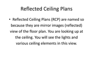 Reflected ceiling plans RCP | PPTX