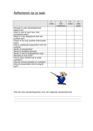 Reflecteren Op Je Taak | PDF