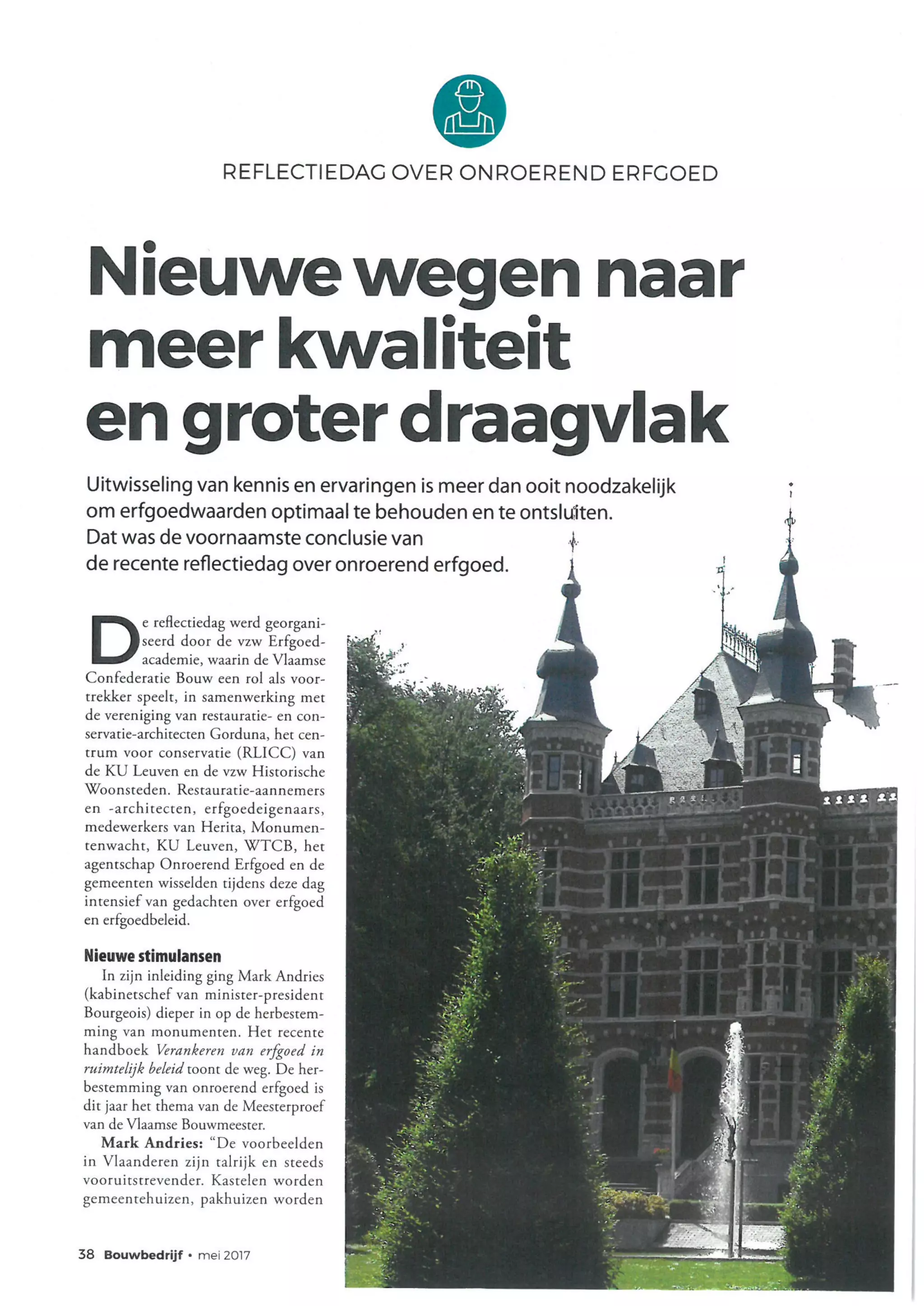 Reflectiedag onroerend erfgoed Revivak | PDF