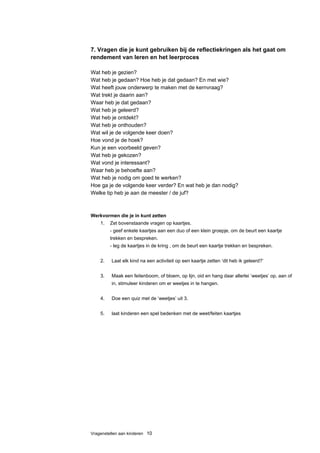 Reflectiegesprekken met _kinderen | PDF