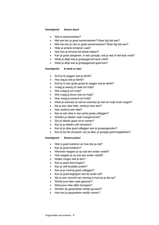 Reflectiegesprekken met _kinderen | PDF