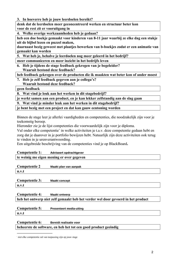 Reflectieverslag Mv | DOC