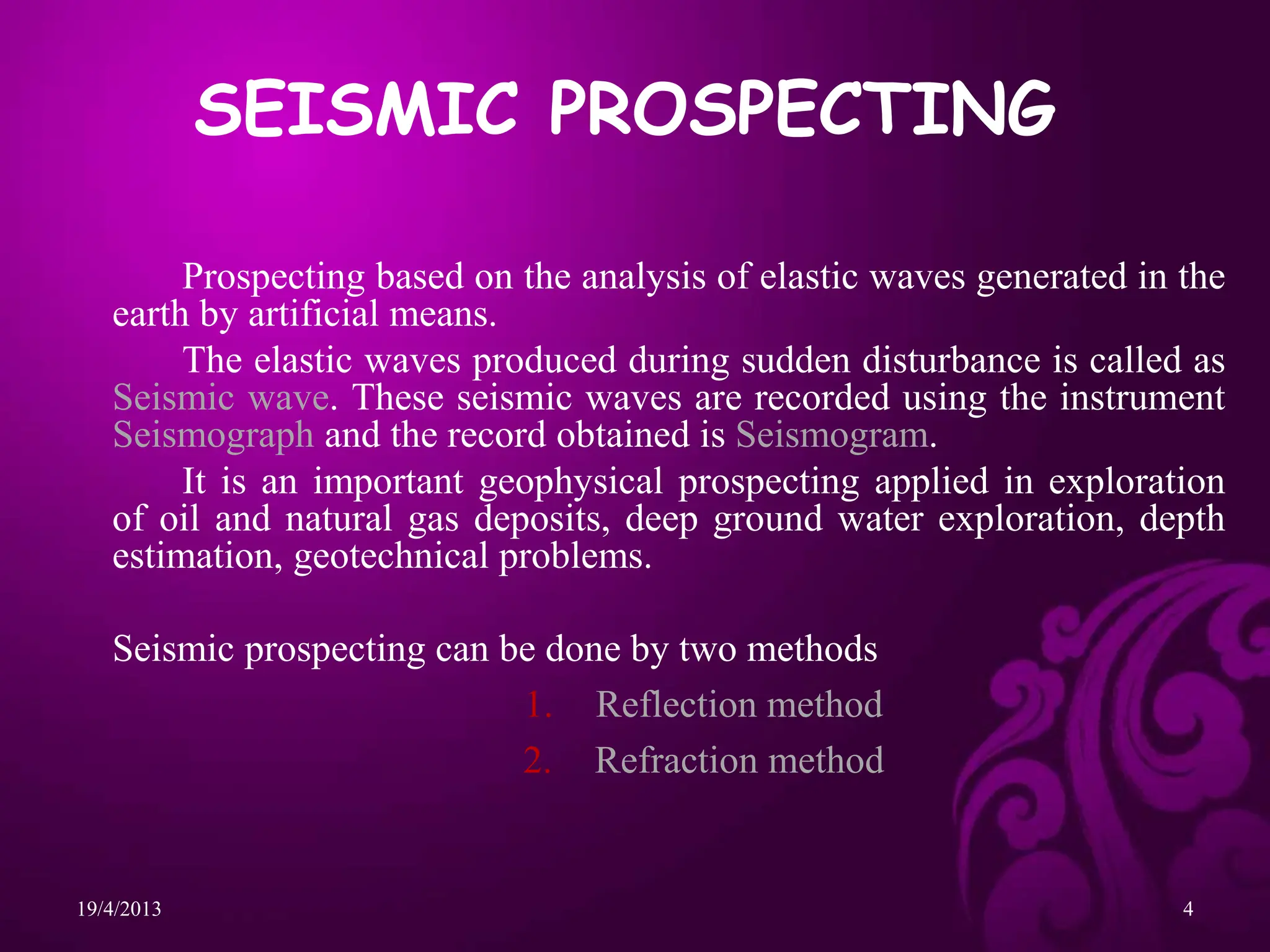Reflecting method of seismic prospecting .pptx
