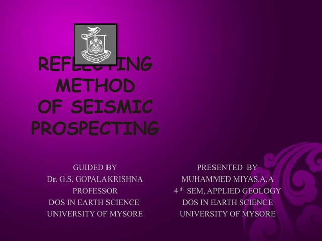 Reflecting method of seismic prospecting .pptx