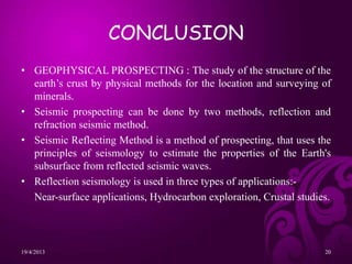 Reflecting method of seismic prospecting .pptx