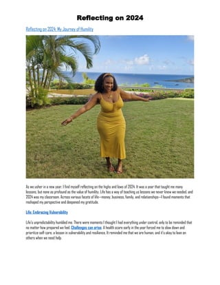 Reflecting on 2024: My Journey of Humility | DOCX