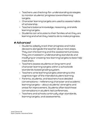 Reflecting On Our Use of Learning Targets at JCHS | PDF | Educational ...