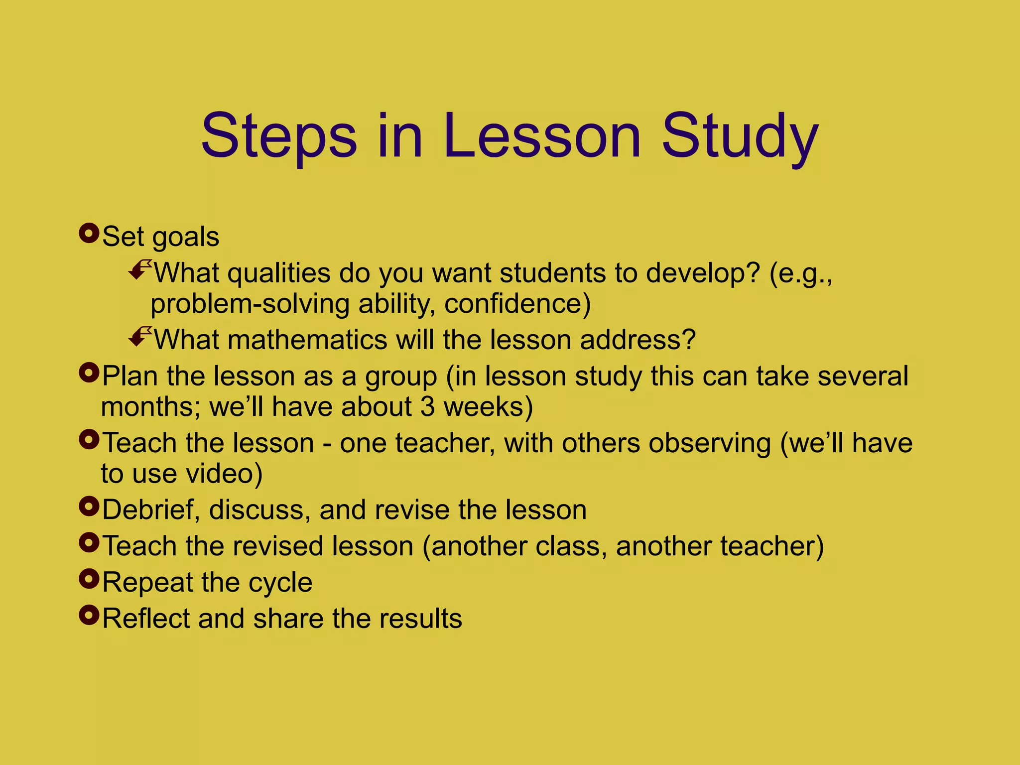 Reflecting on lesson_study | PPT | Educational Assessment | Education