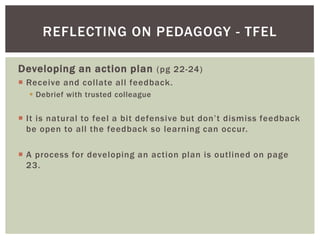 TfEL Reflecting on Pedagogy | PPT