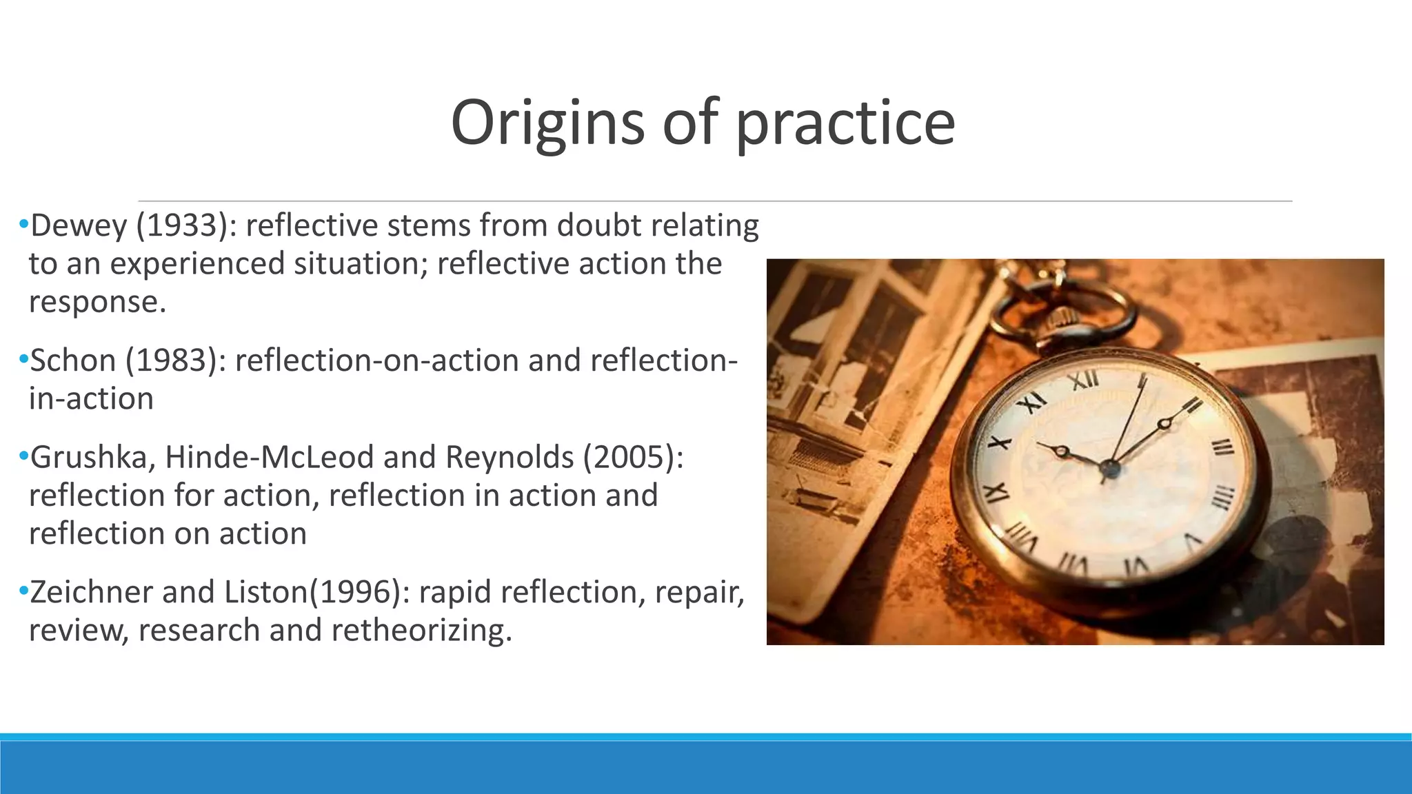 Reflecting on ‘reflective practice’ | PPTX