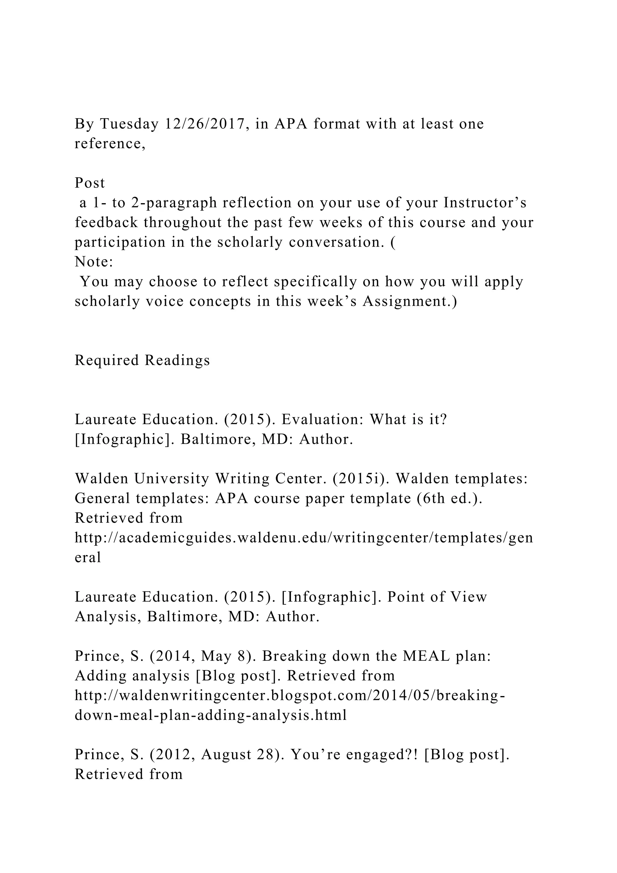 Reflecting on Your Writing Instructor FeedbackAs a schola.docx