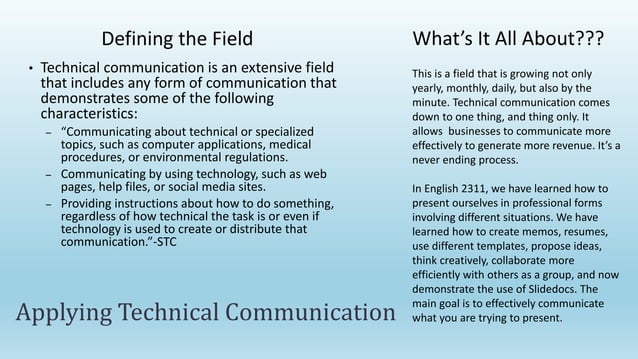 Reflecting Upon Technical Writing | PPTX